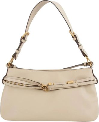 Pinko Pinko, Femme, Sacs, Beige, Taille: ONE Size Studded Shoulder Bag