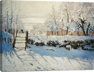 Posterlounge Die Elster I Leinwandbild von Claude Monet 40 x 30 cm Wandbilder Wanddeko