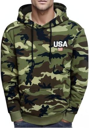 Generic Sweat à capuche en peluche confortable pour homme - Imprimé graphique décontracté - Pour lautomne et lhiver - Streetwear pour la vie quotidienne, cade