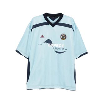 Martine Rose V-neck Striped Short Sleeve - - Tops - Herren - Blau - M