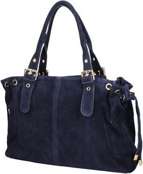 Gave Lux Sac &agrave; bandouli&egrave;re en cuir v&eacute;ritable pour femme Made in Italy 20x28,5x41 cm GLX22011023FBG, bleu marine, Taille unique