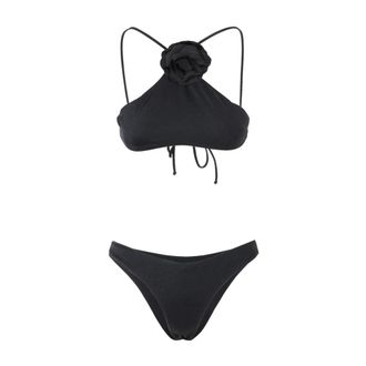 Philosophy di Lorenzo Serafini Bandeau-Top mit pinkfarbenen Details - - Swimwear - Damen - Schwarzk - M
