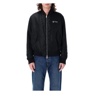 Off-white Homme, Vestes, Noir, Taille: L Script Varsity Jacket
