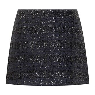 Rotate Lala Boucl&eacute; Minirock - - Skirts - Damen - Blau - XS