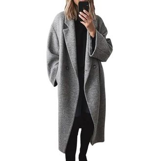 Generic Manteau matelassé pour femme, manteau long design pour vêtements de loisirs, manteau en laine pour femme pour lautomne et lhiver, manteau dhiver et ve