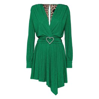 Philipp Plein Kleid mit tiefem V-Ausschnitt - - Dresses - Damen - Gr&uuml;n - XL