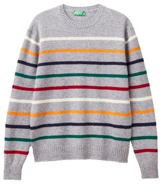 Benetton Maillot G/C M/L 103mk107u Sweater, Gris, XL Homme