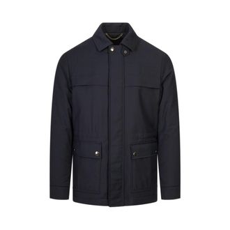 Canali Jacke mit verdecktem Verschluss - - Jackets - Herren - Blau - L