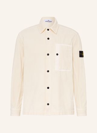 Stone Island Cordhemd Comfort Fit weiss