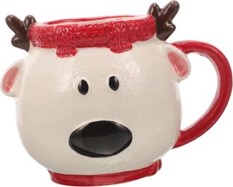 Cabilock Keramik Weihnachtstasse Mit Rentier-motiv Gro&szlig;e Kapazit&auml;t Langlebig Und Vielseitig F&uuml;r Kaffee Tee Oder Wasser F&uuml;r B&uuml;ro Zuhause Und Festliche Anl&auml;sse