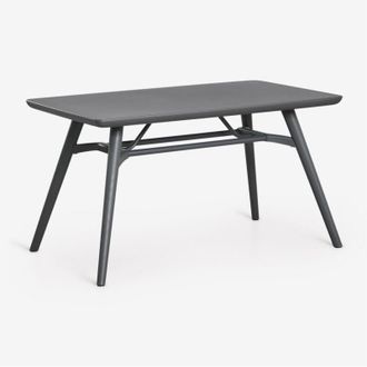 Sklum Rechteckiger Gartentisch 135x80 cm aus Polypropylen Scand Grau Graphit