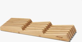 Arcos Messerblock - Messerblock schublade zu Messer bis 25 cm - Gemacht aus Bamboo 39 x 432 x 139 mm - Farbe Braun