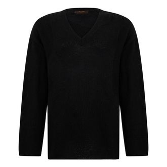 Moorer Pullover mit V-Ausschnitt - - Knitwear - Damen - Schwarzk - XS