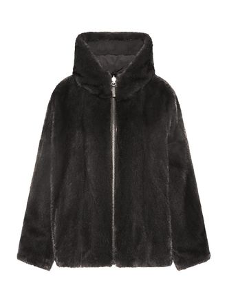 Yves Salomon Reversible Mink Coat - Black