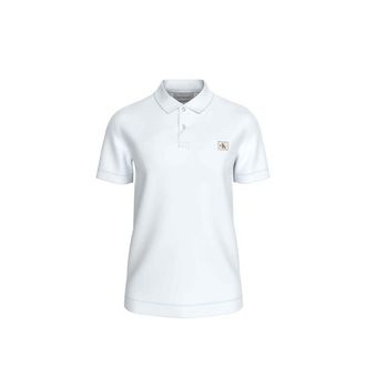 Calvin Klein Polo c&ocirc;tel&eacute; &agrave; logo en coton m&eacute;lang&eacute;