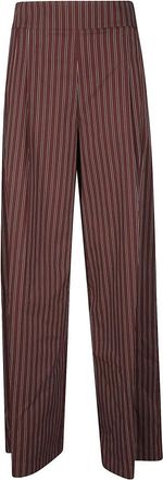 Patrizia Pepe Femme, Pantalons, Brun, Taille: 34 FR Pantalon Jambe Large