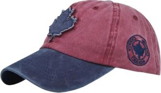 Generic Casquette de baseball du Canada 2026 avec drapeau de feuille d&eacute;rable brod&eacute; pour la f&ecirc;te du Canada, bleu marine, Taille unique