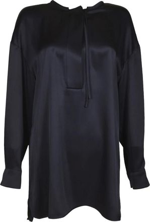 Giorgio Armani Femme, Blouses et Chemises, Bleu, Taille: 44 FR Silk Blouse