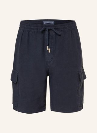Vilebrequin Cargoshorts Thalassa Aus Leinen blau