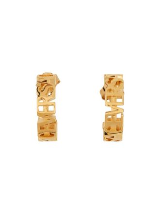 Versace Gold Brass Hoop Earrings - Gold