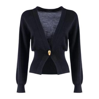 Nenette Figurierter V-Ausschnitt Cardigan - - Knitwear - Damen - Schwarzk - M