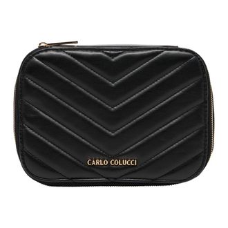 Carlo Colucci Quilted Vanity Bag - - Bags - Damen - Schwarzk - ONE SIZE