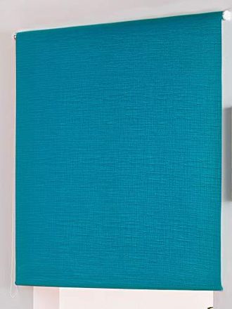 ZEBRA TEXTIL Aitana Rollo transparent, Polyester, Türkis, 150 x 175 cm