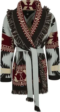 Alanui Femme, Pulls, Multicolore, Taille: 38 FR Bandana Jacquard Cardigan