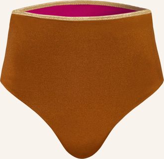 Mymarini Mymarini Highwaist-Bikini-Hose Shine Zum Wenden pink