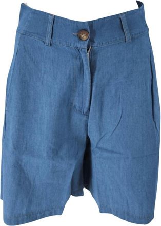 Bomboogie Femme, Shorts, Bleu, Taille: 34 FR Bermuda effetto chambre