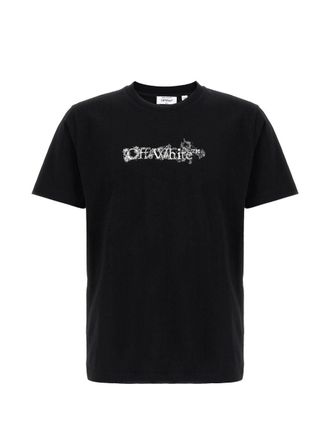 Off-white T-shirt fl&egrave;che h&eacute;raldique blanc cass&eacute;