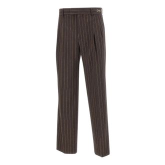 Dr&ocirc;le de Monsieur Homme, Pantalons, Brun, Taille: L Le Pantalon Pinstripes