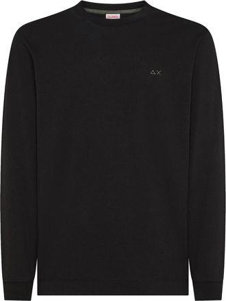 Sun 68 T-Shirt Solid PE L/S - - Knitwear - Herren - Schwarzk - 2XL