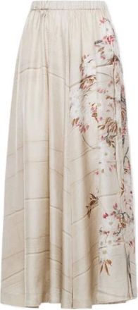 Pierre-Louis Mascia Femme, Jupes, Beige, Taille: 42 FR Aloe A-line Skirt