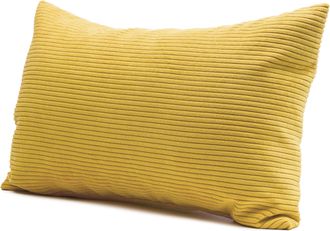 G&ouml;zze Kissen Capri, Dekokissen in Feincord-Optik, Weiches Sofakissen mit F&uuml;llung, 100% Polyester, 30 x 50 cm - Senf