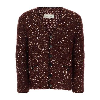 Ernest W. Baker Homme, Pulls, Rouge, Taille: XL Kn103Se31 Wool Blend Cardigan