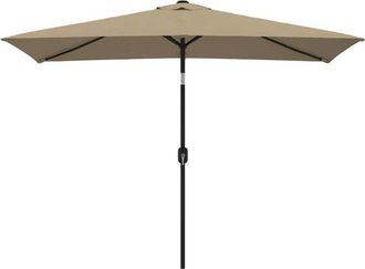 vidaXL Vidaxl - Parasol dext&eacute;rieur avec m&acirc;t en m&eacute;tal 300x200 cm taupe