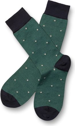 CHARLES TYRWHITT Socken mit Punkten - Grün & Silber