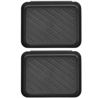 Healifty 2 St&uuml;ck Pack Multifunktions Schuhablage aus Bruchfestem Kunststoff Schwarze Stiefel und Pflanzunterlage Leicht zu Reinigen f&uuml;r Haushalt und Terrasse