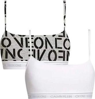Calvin Klein Femme, Sous-v&ecirc;tements, Multicolore, Taille: 38 FR One 2-Pack Bralette Sans Armatures