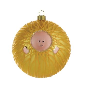 Alessi AMJ13 1 Gesu Bambino, 4 Weihnachtsbaumkugel aus mundgeblasenem Glas, Handdekoriert