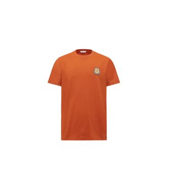 Moncler Moncler Mon Duck Logo Cotton T-shirt, Men, Orange, Size: Xs