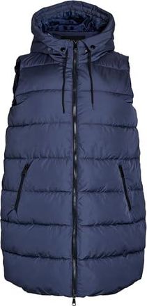 Zizzi Gilet femme grande taille fermeture &eacute;clair poches taille 42-60, Bleu fonc&eacute;, 48-50 grande taille