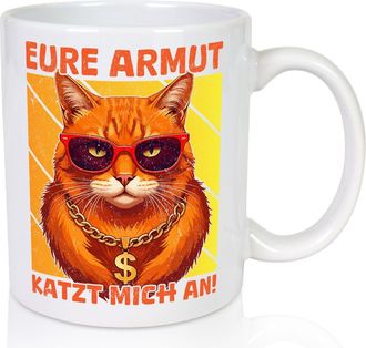 Generic Eure Armut Katzt mich nicht | B&ouml;se Katze - Tasse Weiss - Kaffeetasse/Geschenk/Familie