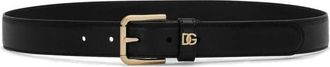 Dolce & Gabbana Femme, Accessoires, Noir, Taille: ONE Size Ceinture Regular en cuir de veau