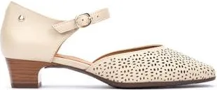 Pikolinos Chaussures &agrave; Talon en Cuir MANISES pour Femme Color Marfil