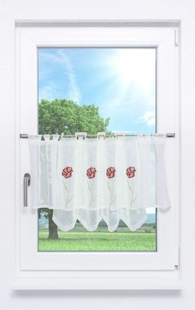 Lysel Scheibengardine Marina (Bx H) 145cm * 45cm Rot/Rot