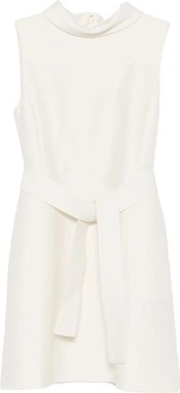 Curiel High-neck Belted Mini Dress