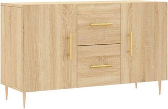vidaXL Vidaxl - Buffet ch&ecirc;ne sonoma 100x36x60 cm en bois ding&eacute;nierie - Pieds en m&eacute;tal pour stabilit&eacute; - Grand espace de rangement - Design moderne