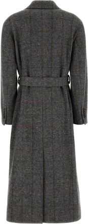 Brunello Cucinelli Embroidered Alpaca Blend Coat - Gray
